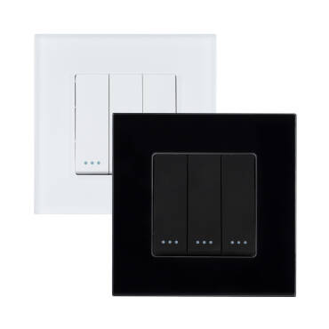 3-Gang 1-Way Switch with PC Frame Modern - Ledkia