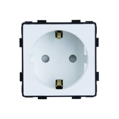 Stopcontact Schuko Modern F Type met Glazen Frame - Ledkia