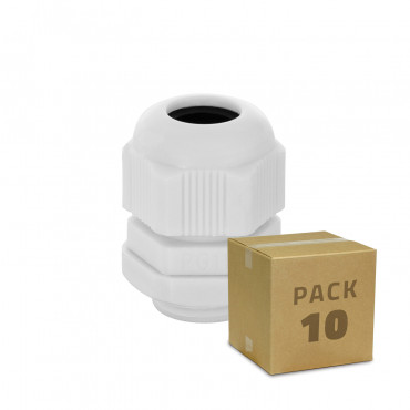 Pack of 10 Units Nylon IP68 Cable Glands Multi-Size - Ledkia