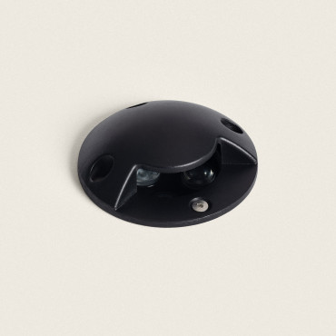 3W Gimsha 1L Outdoor Recessed Ground Spotlight in Black - Ledkia