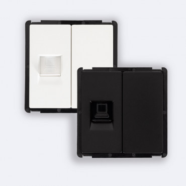 RJ45 CAT 6 Socket Internet + Modern Cover Cap - Ledkia