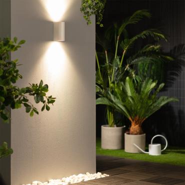 Gala Double-Sided Outdoor LED Wall Light in White - Ledkia