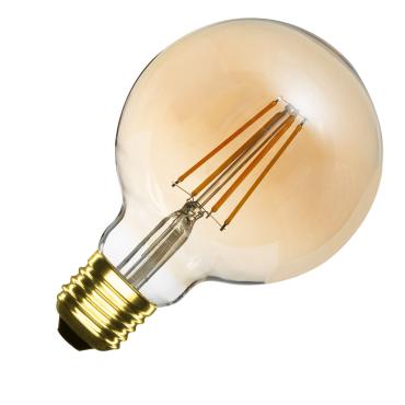 E27 Dimmable Filament LED Bulb 8W G95 750 lm Gold - Ledkia