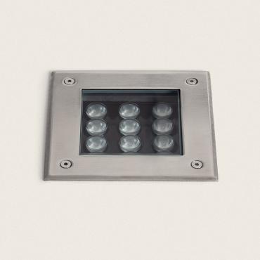 12W Utopia Outdoor Square Recessed Ground Spotlight - Ledkia