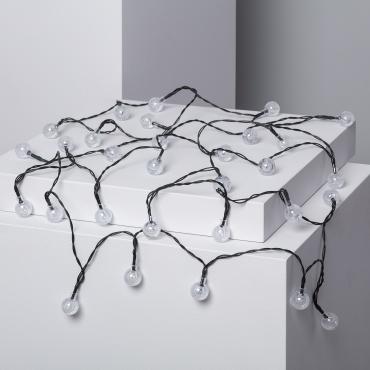 LED-Girlande Solar Aussen 30 Kugeln 5m - Ledkia