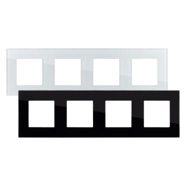 Double Pushbutton Switch with PC Modern Frame - Ledkia