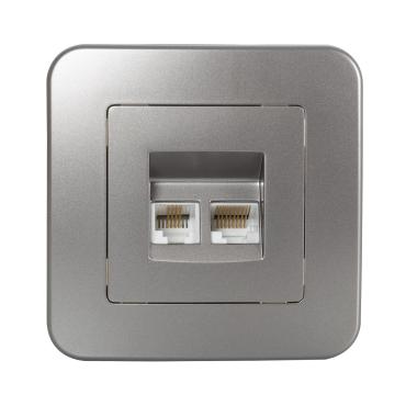 Classic RJ45 Internet Module + RJ11 Telephone socket - Ledkia