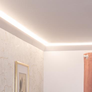 2m Dekorativní Lišta pro LED Pásky Diagonální Modern - Ledkia