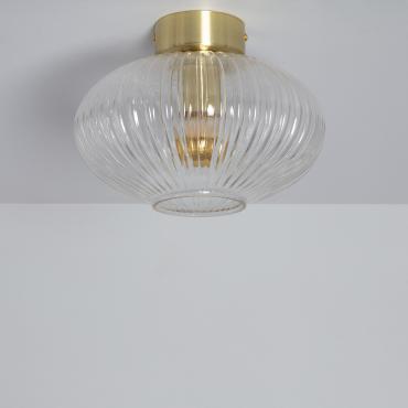Prometeo Metal and Glass Ceiling Lamp - Ledkia