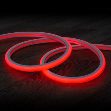 Neon LED Strip 7,5 W/m Dimbaar 220V AC 100 LED/m Halfrond 180º Rood ...