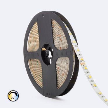 5m 24V DC 60 LEDs/m CCT Selectable LED Strip 10mm Wide cut at Every 5cm ...