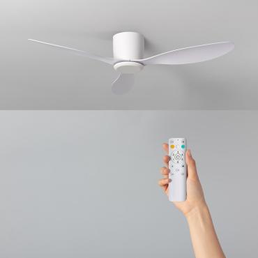 Weimar Silent Ceiling Fan with DC Motor for Outdoors in White 132cm ...