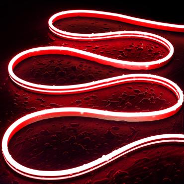 Neon LED Strip 48V DC 120 LED/m Rood IP65 te knippen om de 5 cm - Ledkia