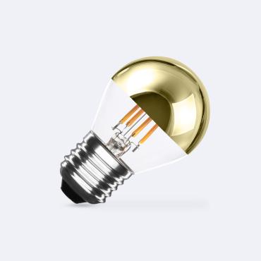 E27 4W G45 Gold Reflect Filament LED Bulb 400lm - Ledkia