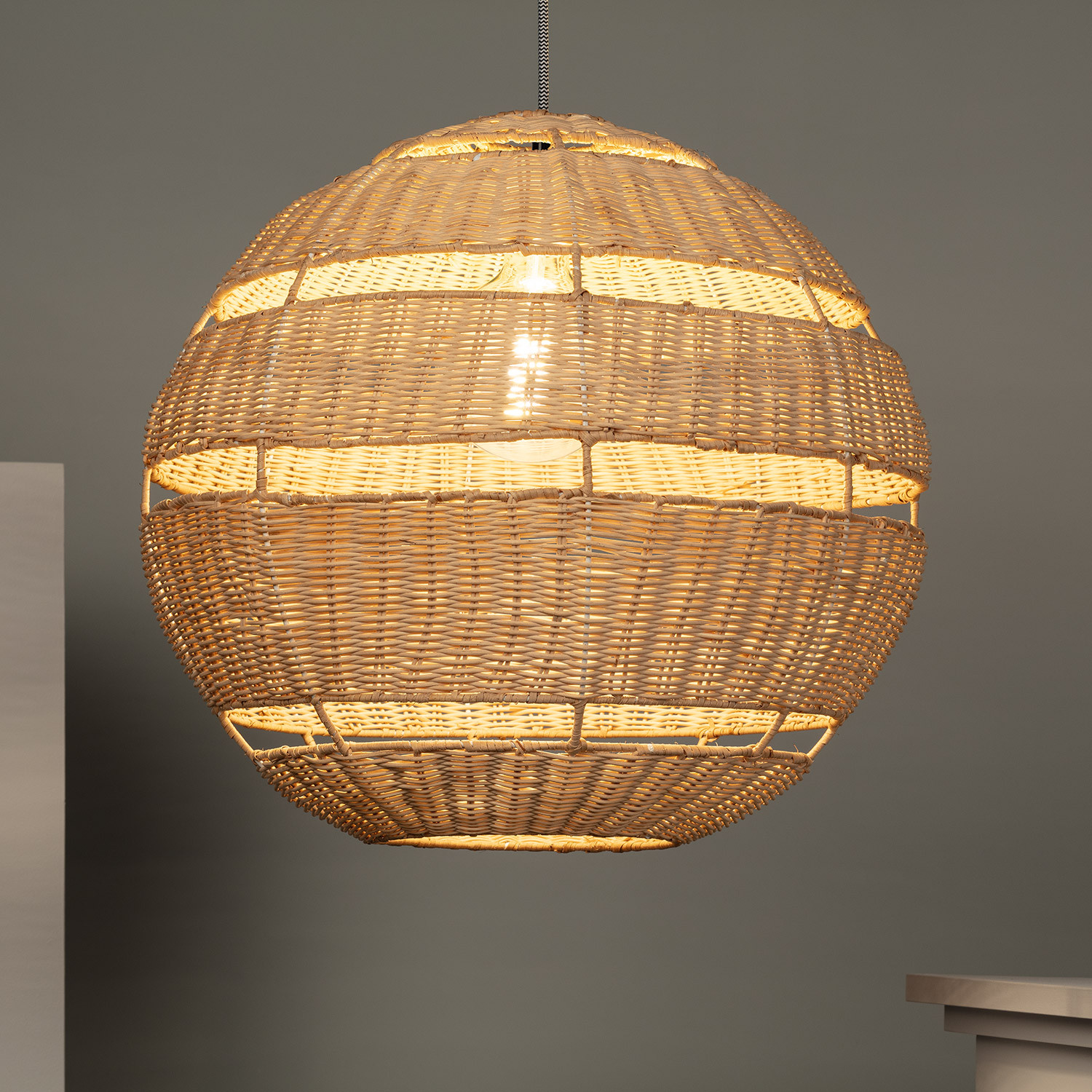 Suspension Rotin Big Bulang Ø500 mm - Ledkia