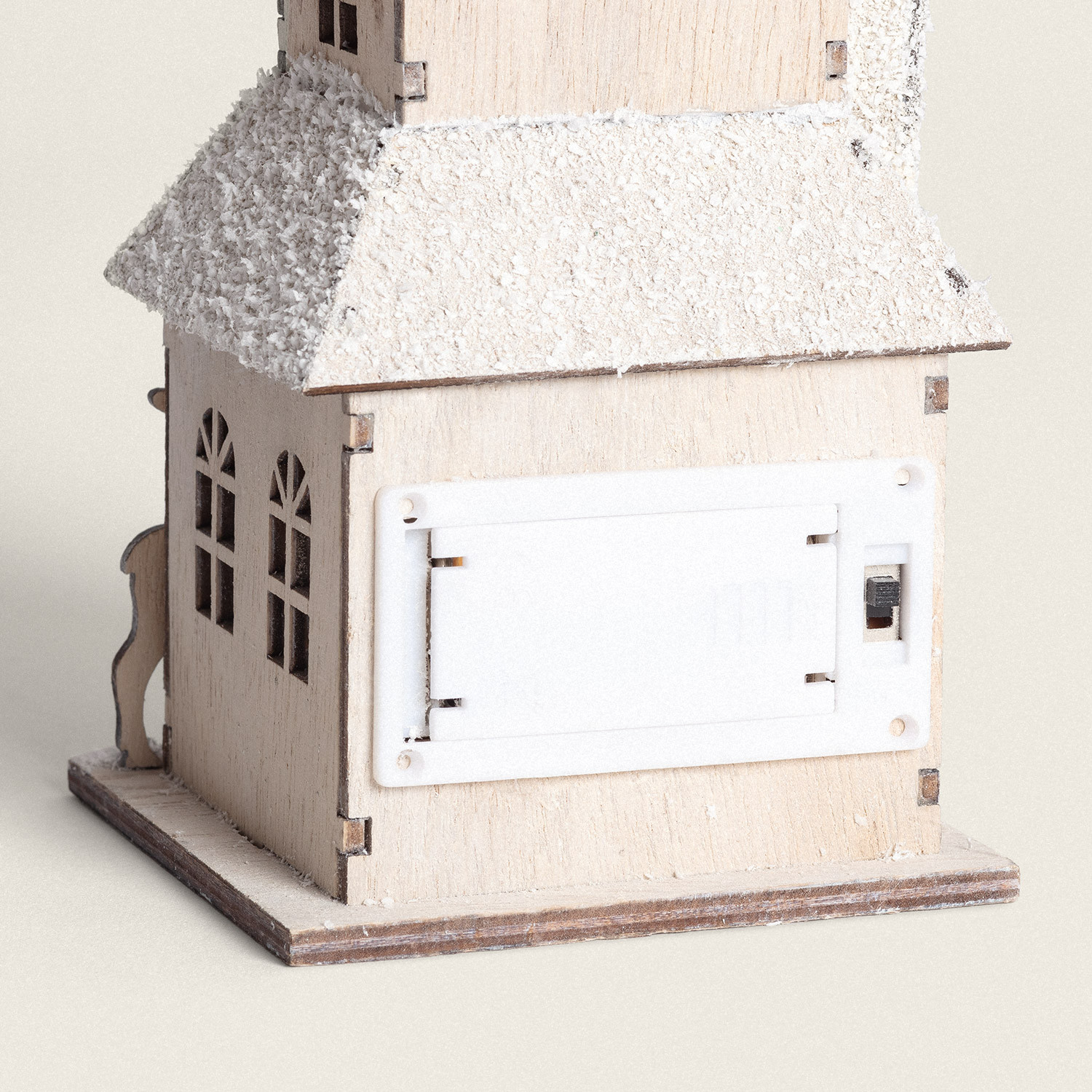 Maisonnette de Noël LED Bois 20 cm Surmah - Ledkia