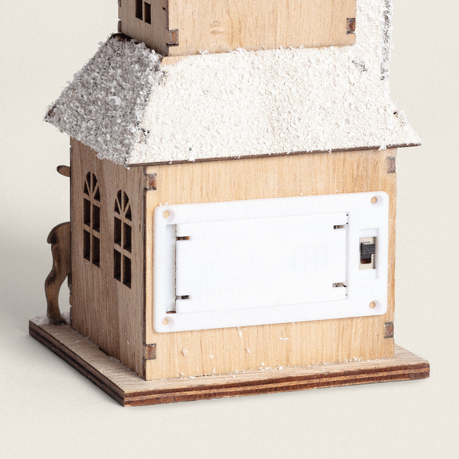 Maisonnette de Noël LED Bois 20 cm Surmah - Ledkia