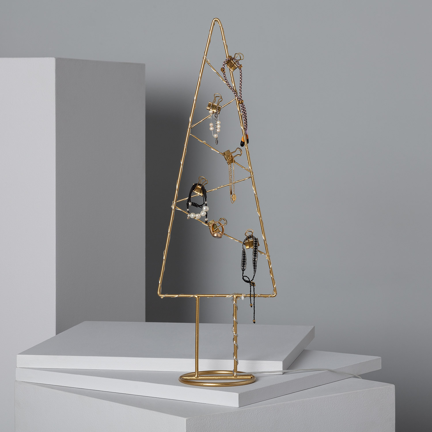 Gold Christmas Tree LED Light - Ledkia