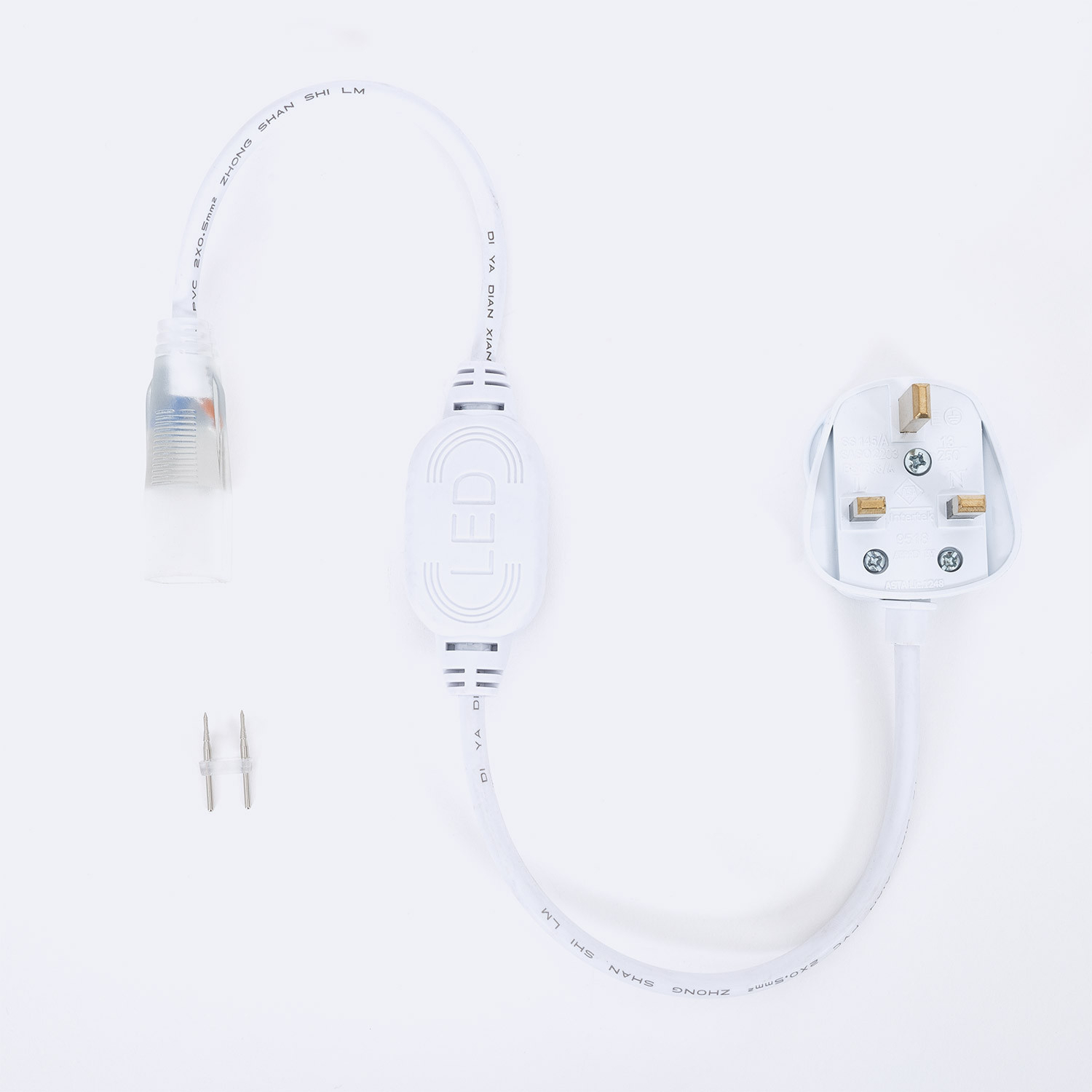 Current Rectifier cable for 220V AC Monochrome 7.5 W/m Neon LED Strip ...