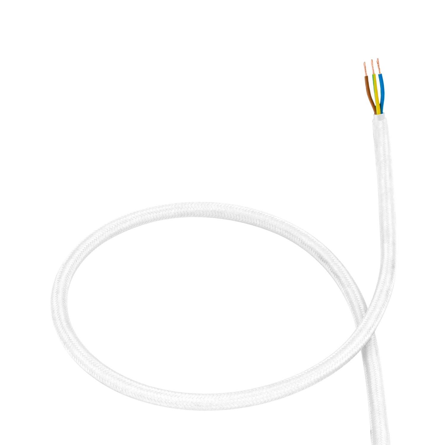White Textile Cable - Ledkia