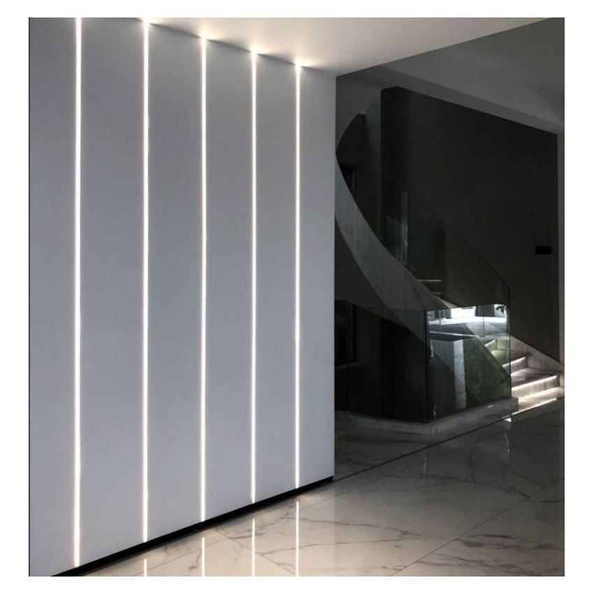Recessed Aluminium Profile for Plasterboard with Continuous Cover for ...