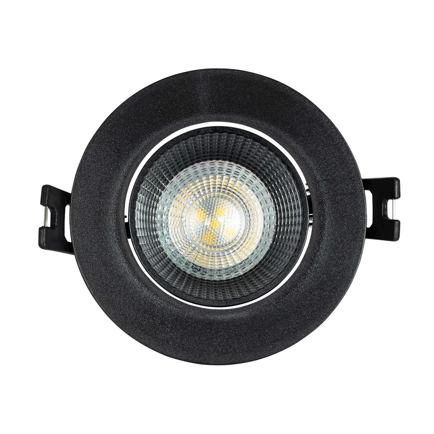 Round Tilting Downlight Frame for a GU10/GU5.3 LED Bulb Cut Ø 75 mm ...