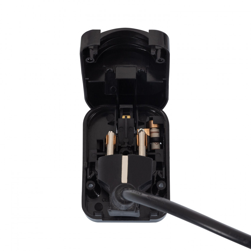 Plug Adapter F Type Wide Head Low Cord to G Type Plug (UK) - Ledkia