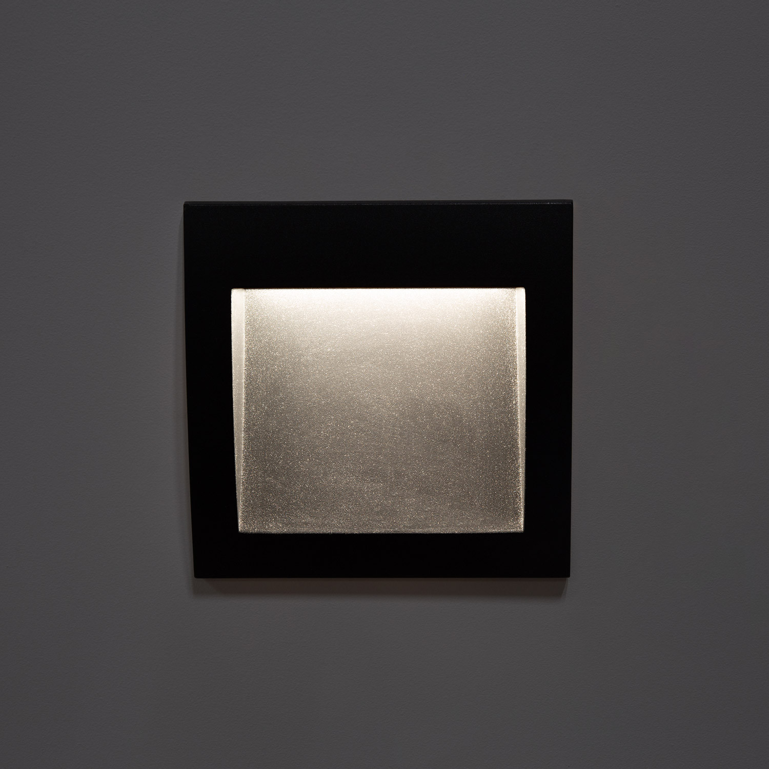 4W Natt Outdoor Square Recessed Black LED Wall Light - Ledkia