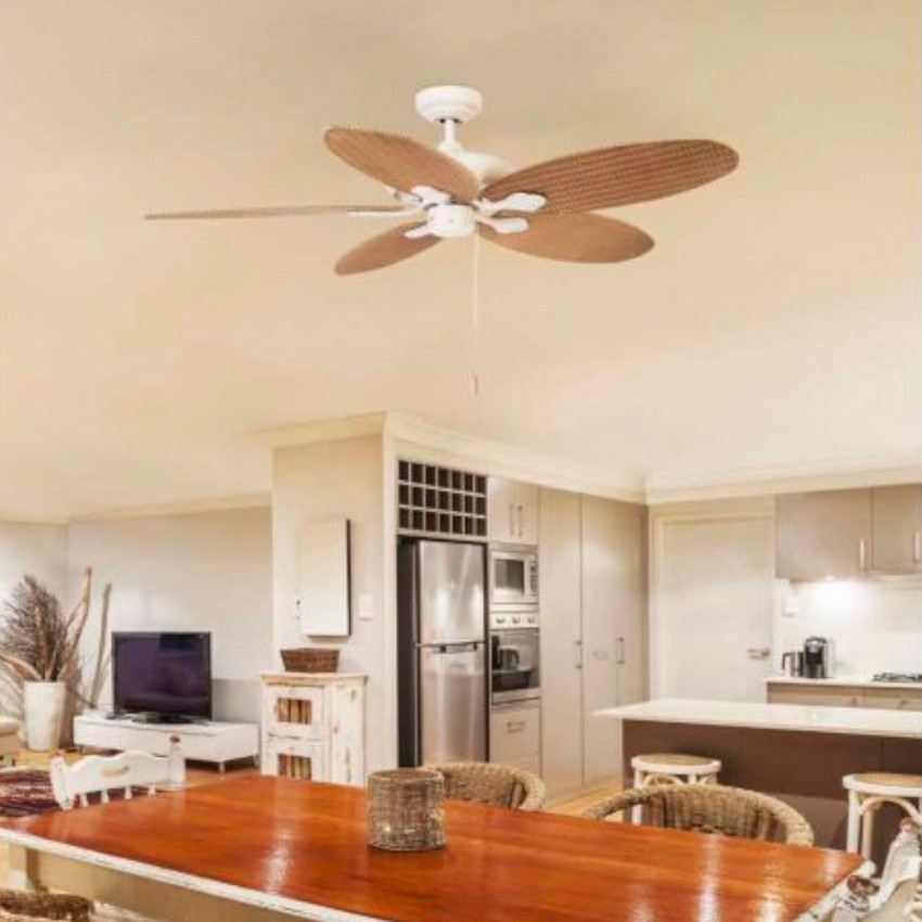 Ceiling Fan Phuket White 132cm AC Motor LEDS-C4 30-4398-16-16 - Ledkia