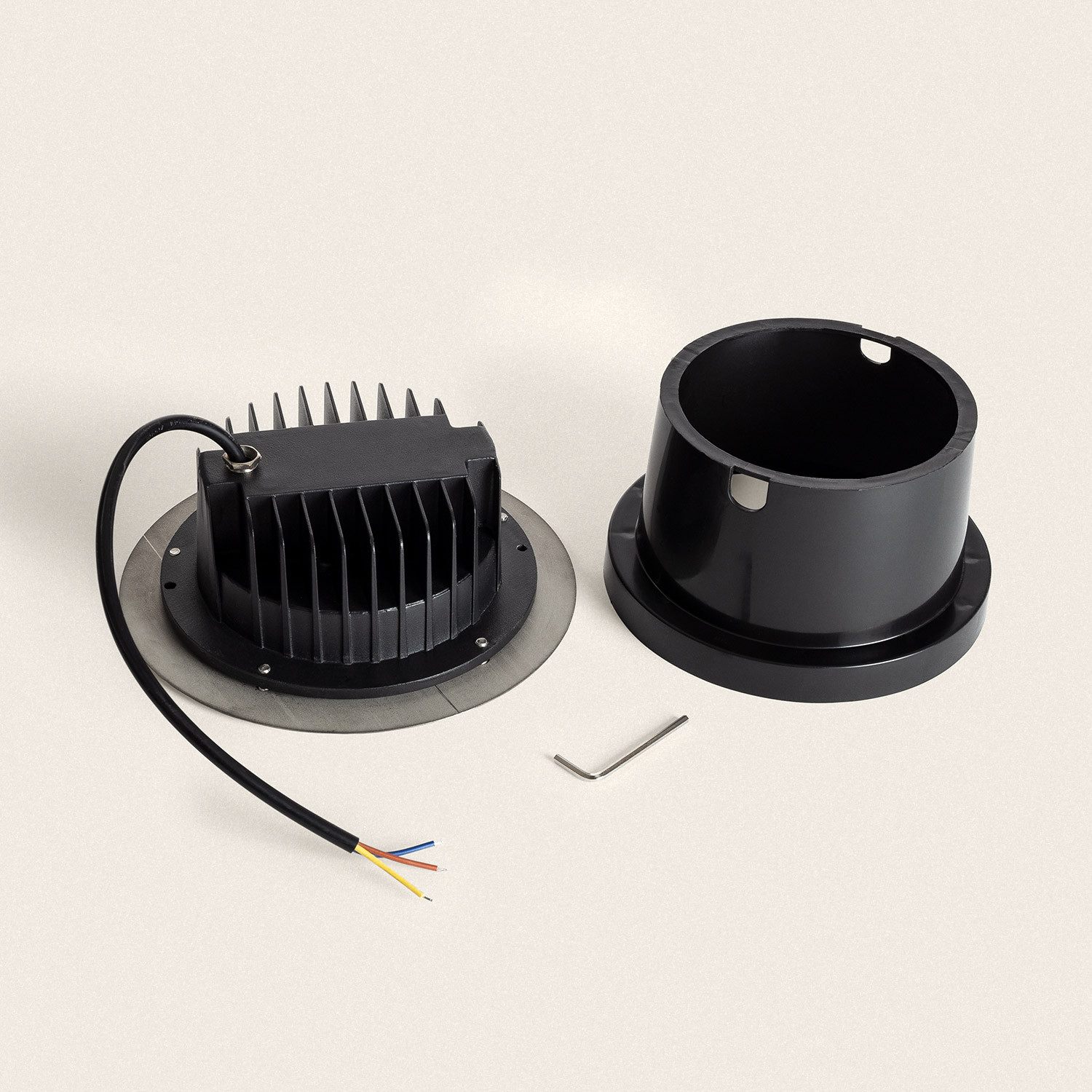 18W Solid Ground Recessed Outdoor Spotlight Stainless Steel - Ledkia