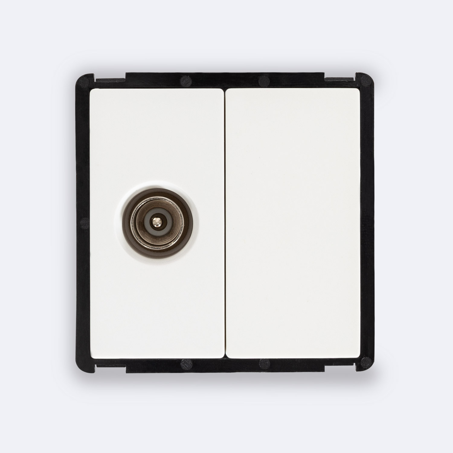 TV Male Socket + Modern Blind Cover - Ledkia